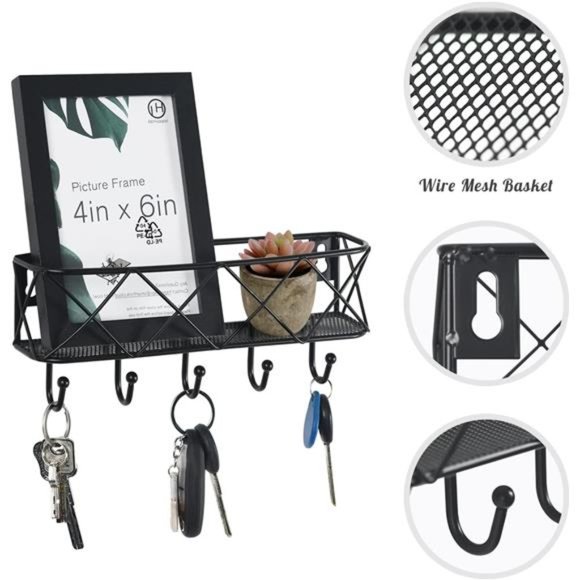 Storage & Organization | Key Holder For Wall Decorative Entryway Hooks ...